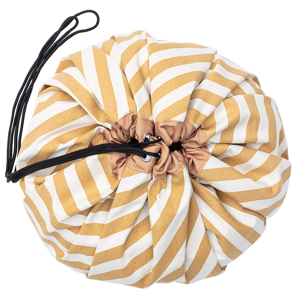 Stripes Mustard toy storage bag – Play & Go store